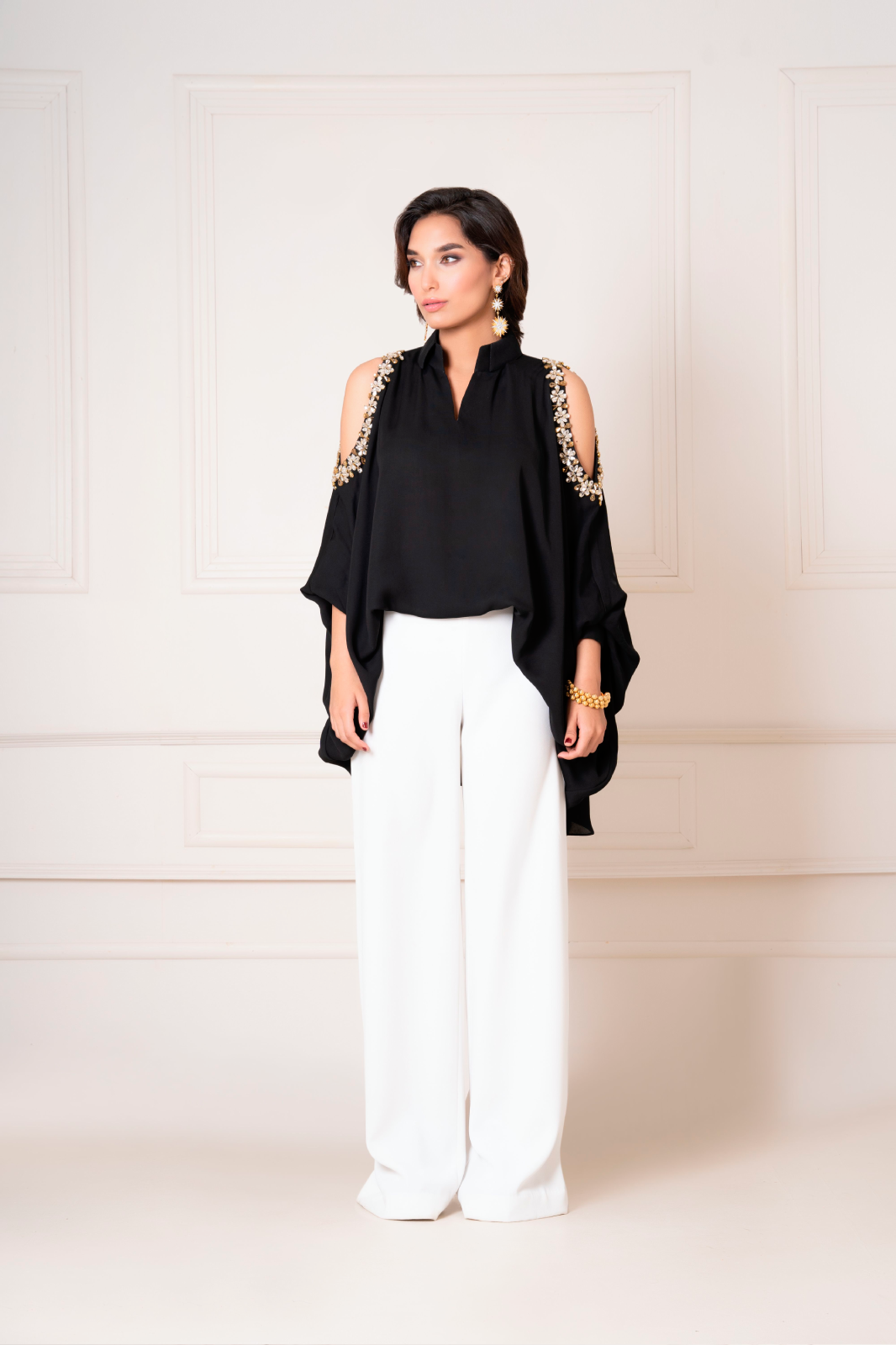 Crystal PeekAboo Baggy Style Top– Maheen Karim