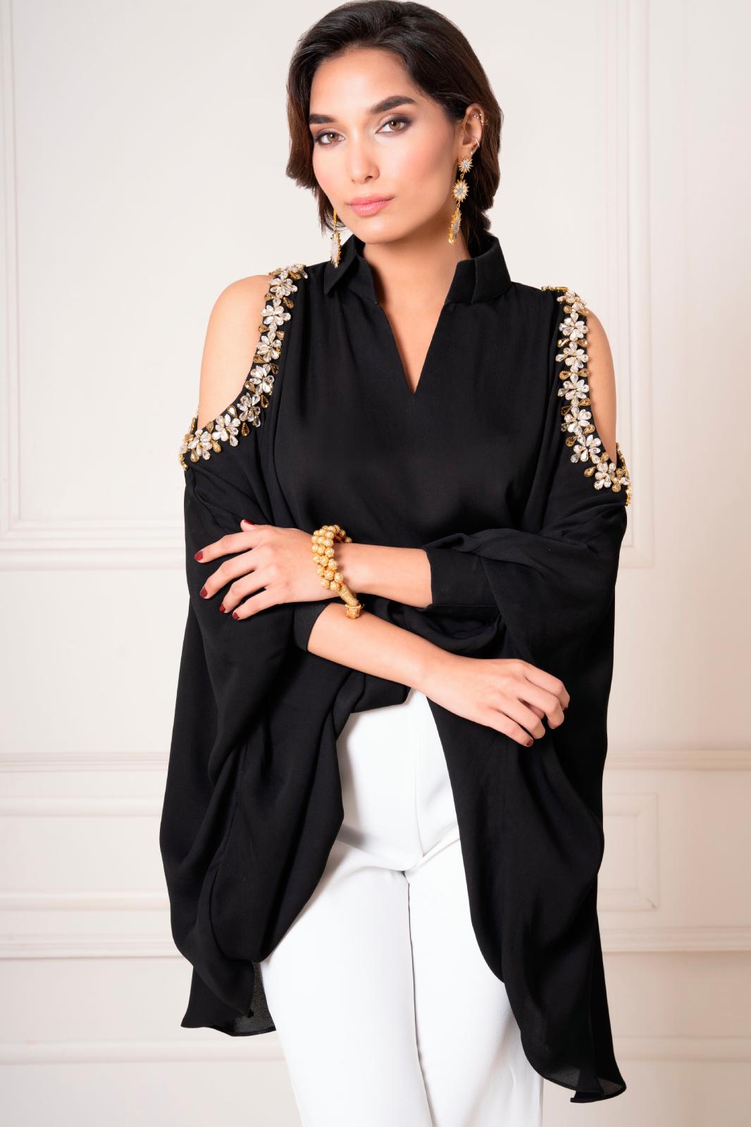 Crystal PeekAboo Baggy Style Top– Maheen Karim
